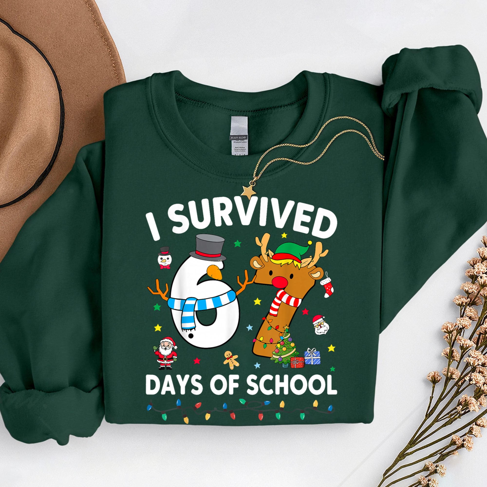 I Survived 67 Days Of School Meme Six Seven Christmas – T-Shirt, Hoodie ...