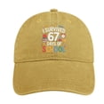 I Survived 67 Days of School Sand Colour Hat Adjustable Funny Fashion ...