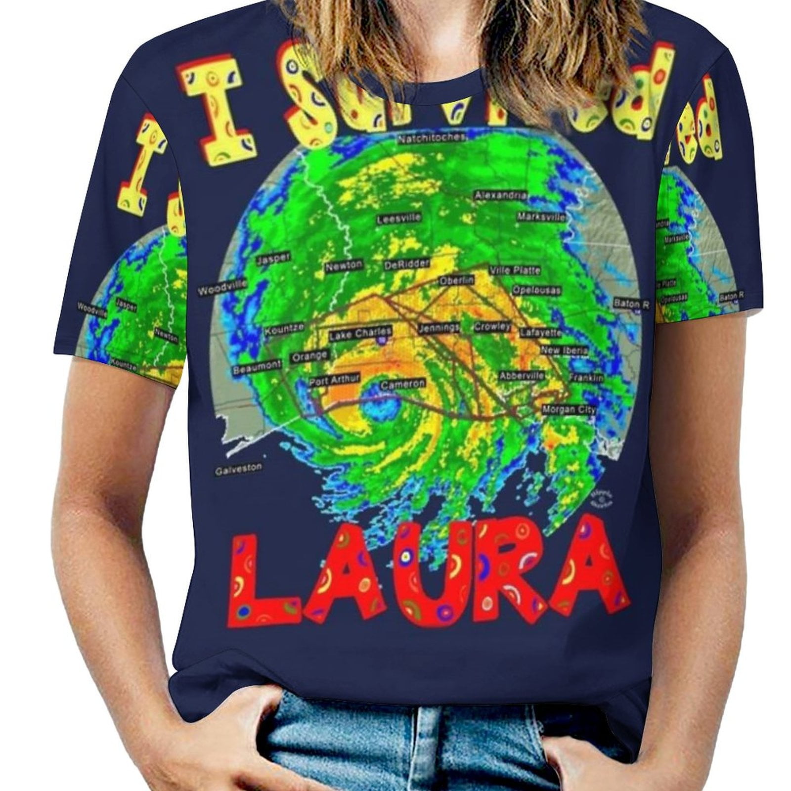 I Survived Hurricane Laura-With Hurricane Text New Fashion Zip Off ...
