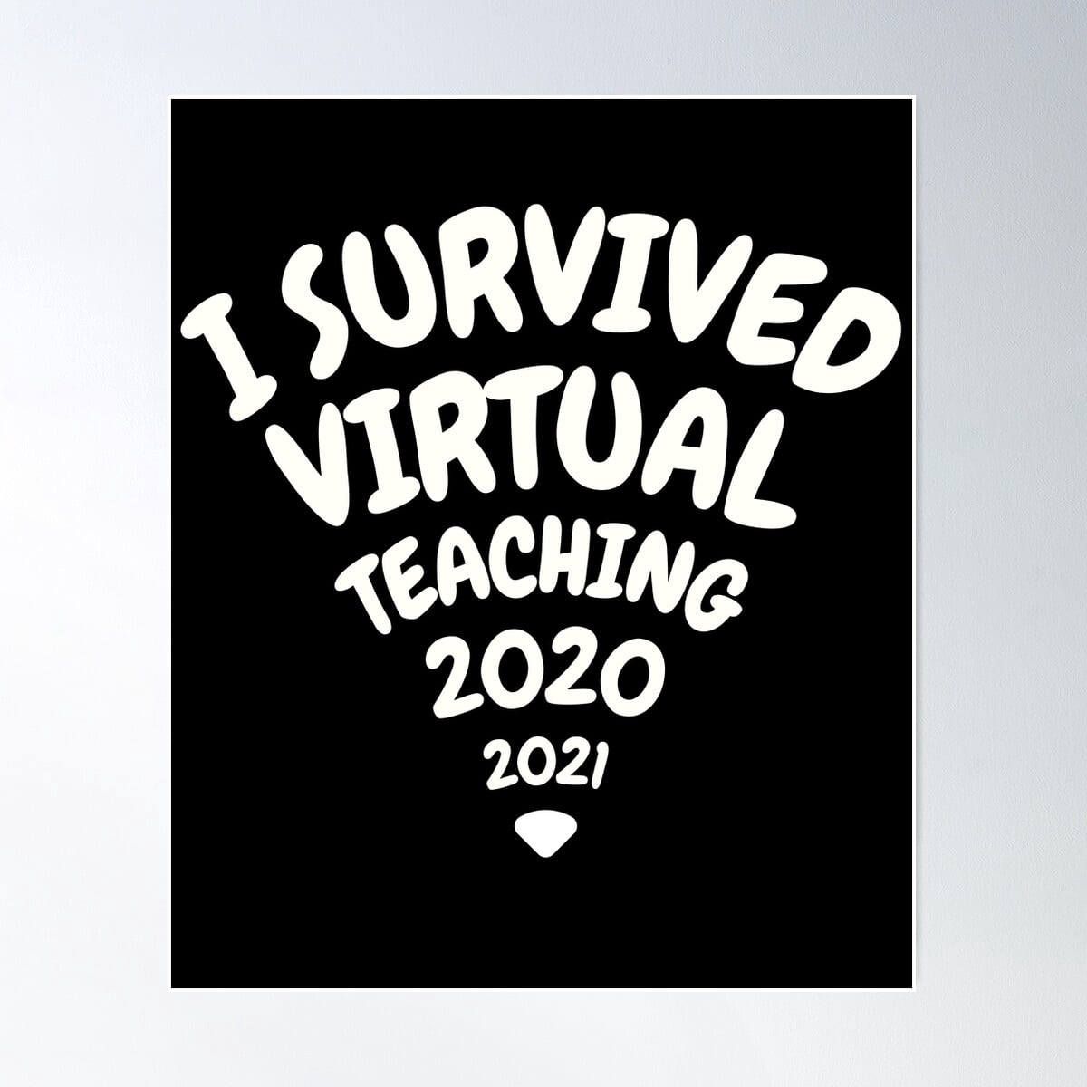 I Survived Virtual Teaching Last Day Of School Poster Wall Art, Modern ...