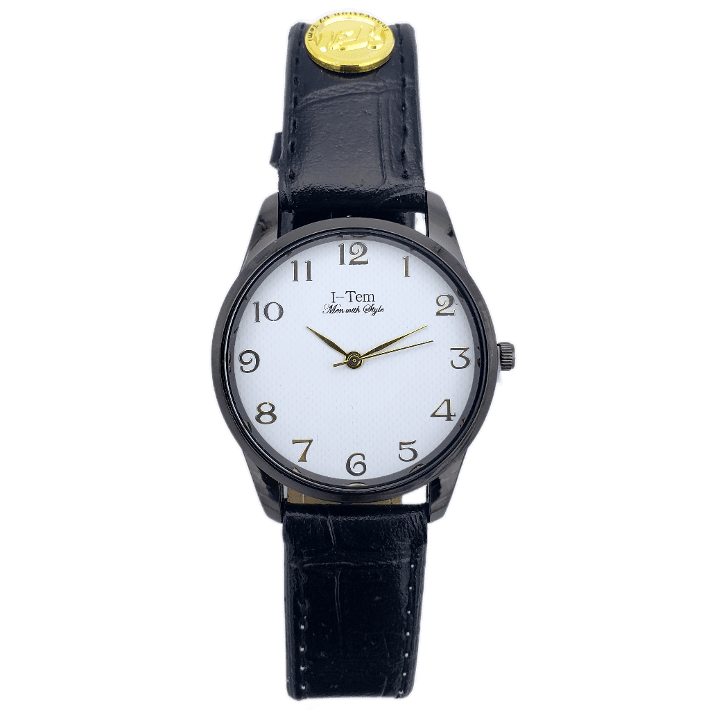 I-TEM Innovation by Temi Men's 20 mm Leather Wristwatches, Black, (I ...