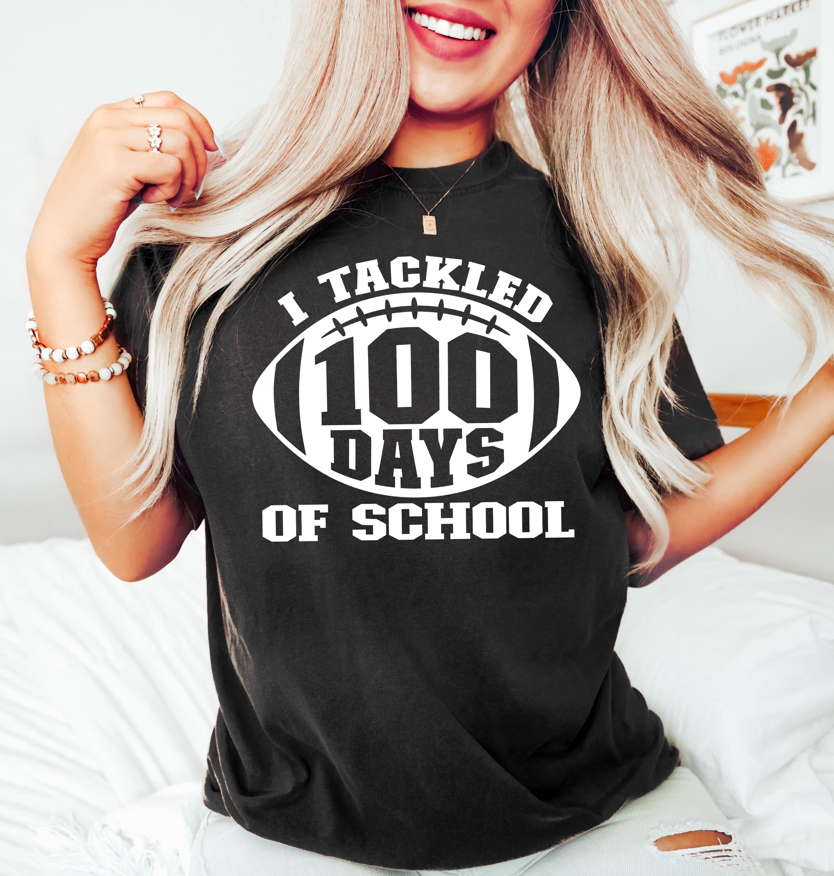 I Tackled 100 Days Of School Shirt School Football Shirt 100 Days ...