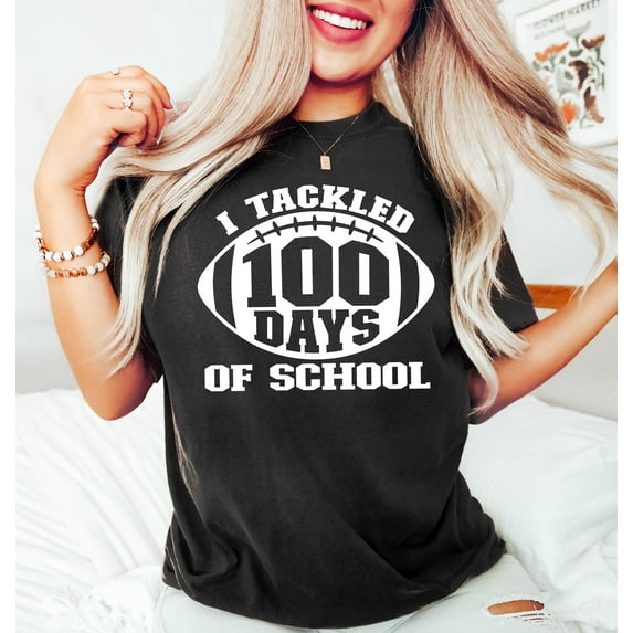 I Tackled 100 Days Of School Shirt School Football Shirt 100 Days ...