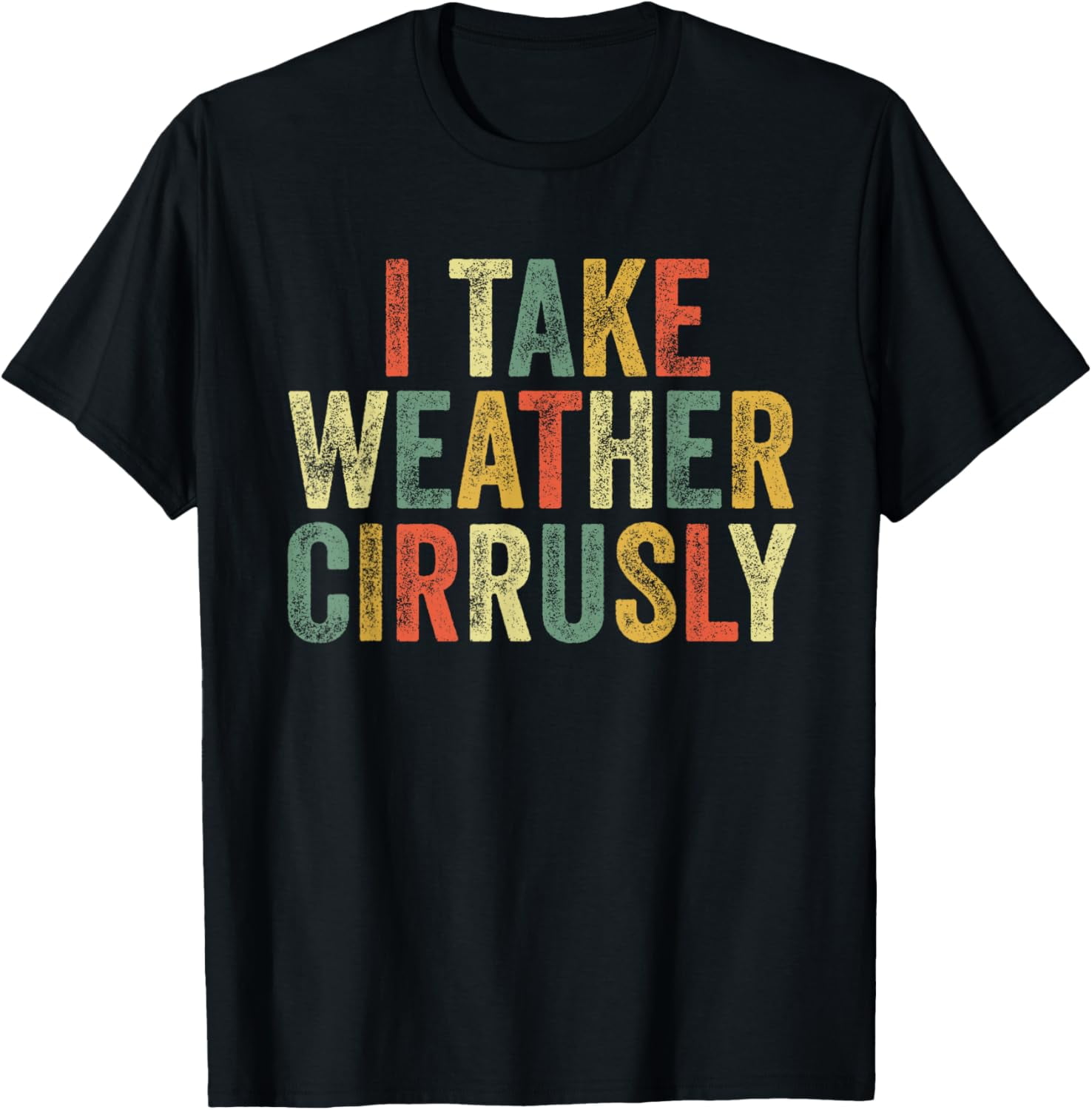 I Take Weather Cirrusly Funny Meteorologist Meteorology Joke T-Shirt ...