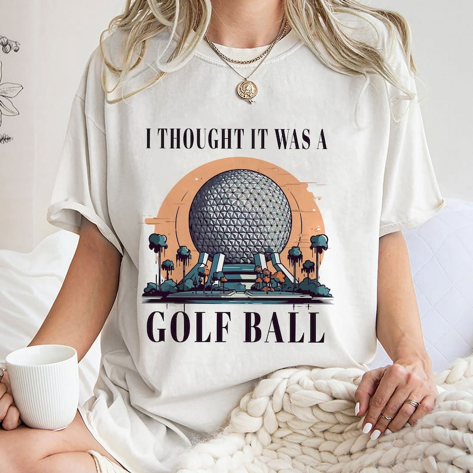 I Thought It Was A Golf Ball Disney Shirt, Funny Epcot Disney Shirt ...
