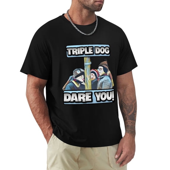 I Triple Dog Dare You Men's Cotton HD Print Short Sleeve T-Shirt Crew ...