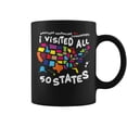 I Visited All 50 States Us Map Travel Challenge Coffee Mugs - Walmart.com