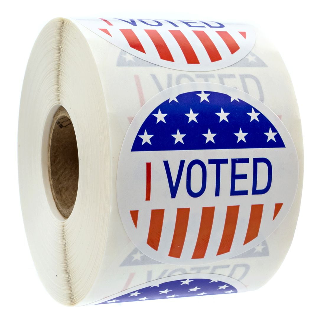 I Voted Stickers / 500 Patriotic Voting Election Stickers / 2" Round ...