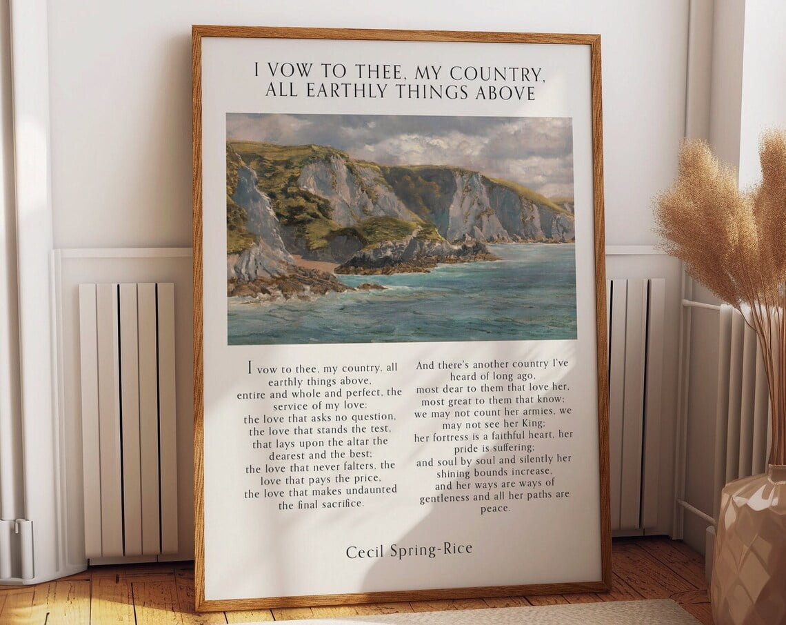 I Vow To Thee, My Country, All Earthly Things Above Music Sheet Poster ...