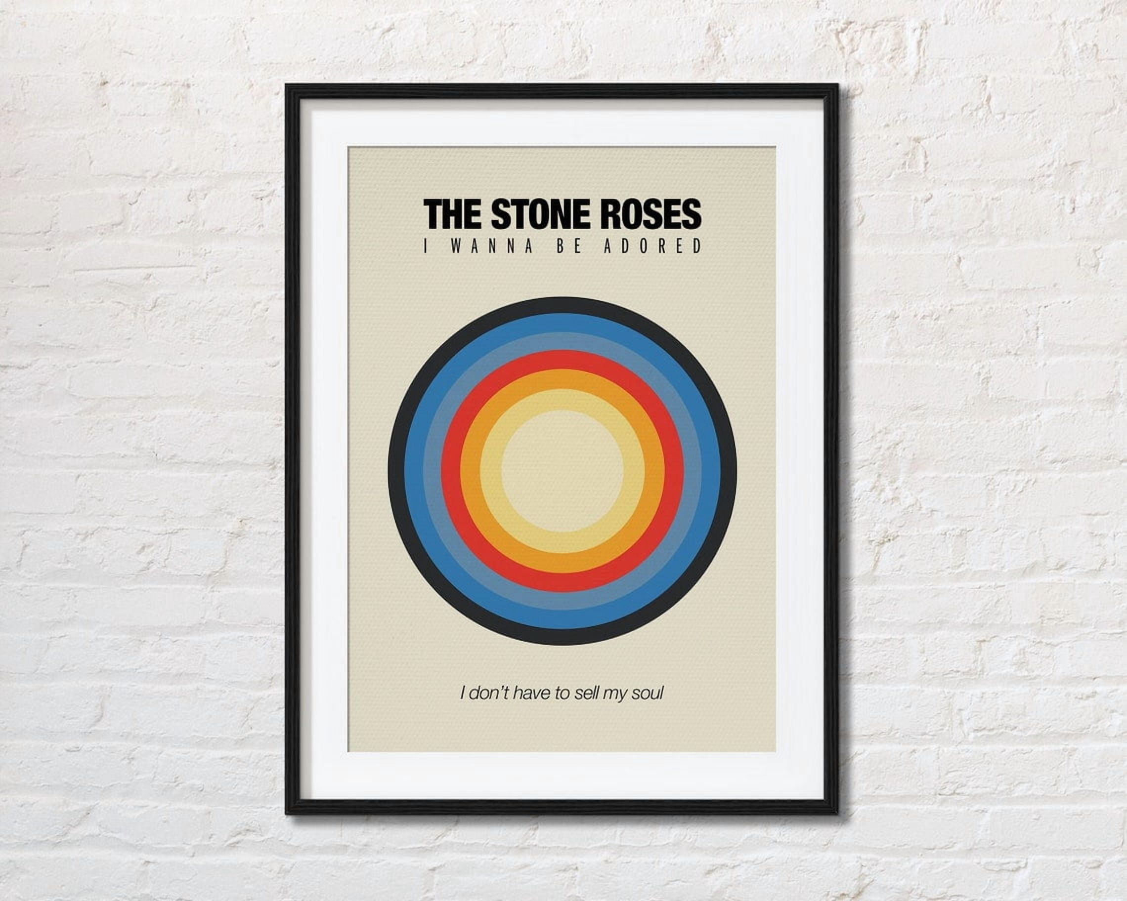 I Wanna Be Adored Song Lyrics Poster The Stone Roses Britpop Indie Rock ...