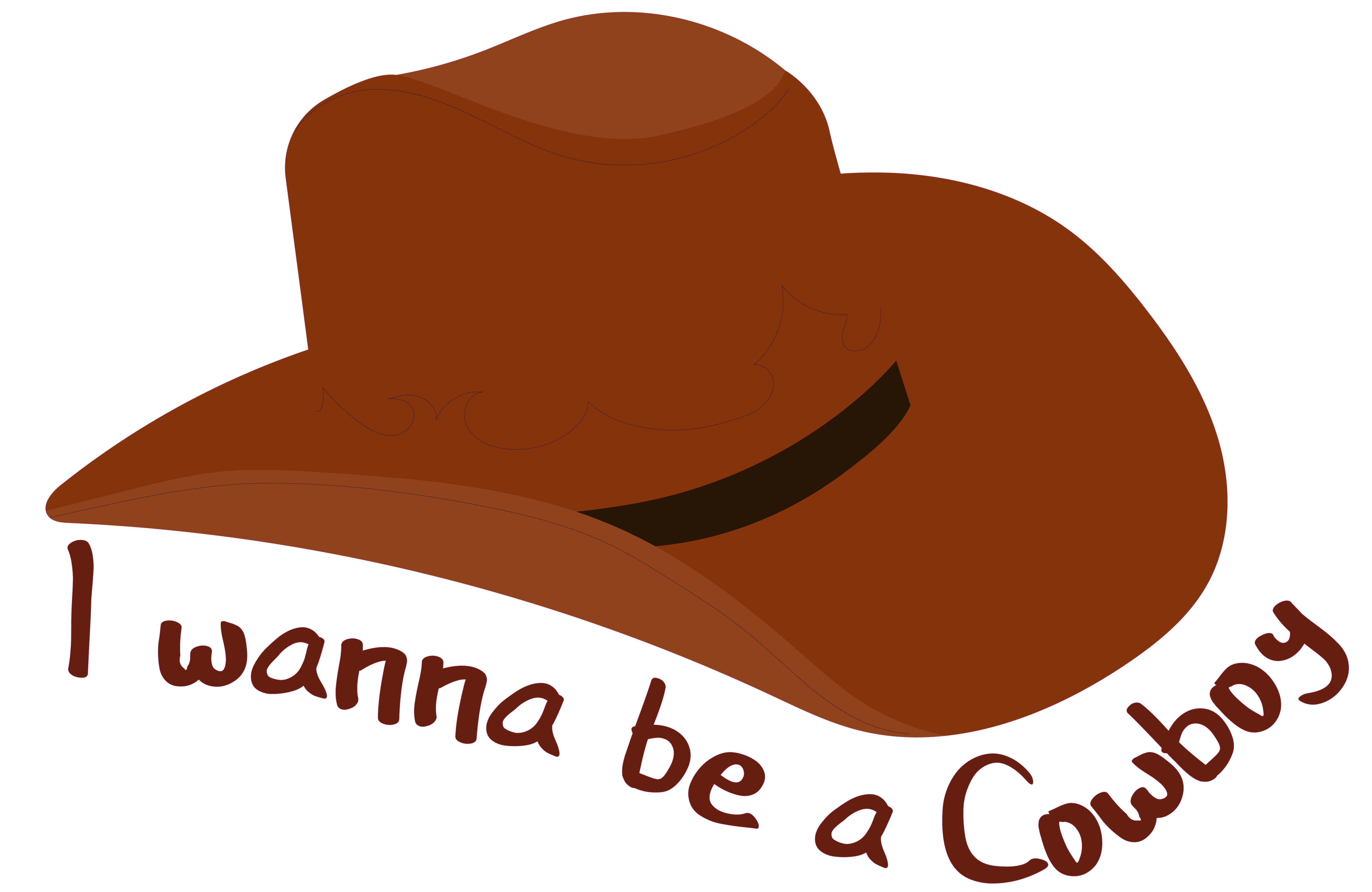 I Wanna Be A Cowboy Removable Lettering Art Quotes Home Wall Decoration ...