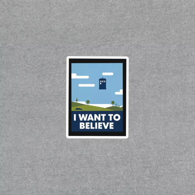 I Want To Believe X-Files Inspired Sci-Fi Geek Stickerphone Decal Water ...