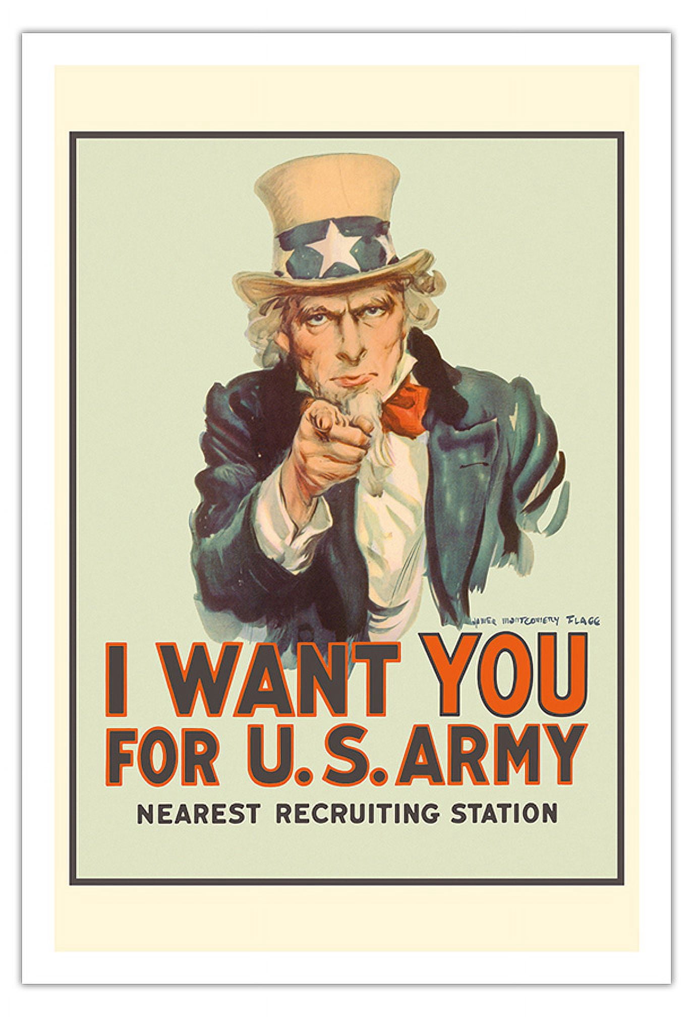 I Want You for U.S. Army - WWI - Uncle Sam - Vintage War Poster by ...