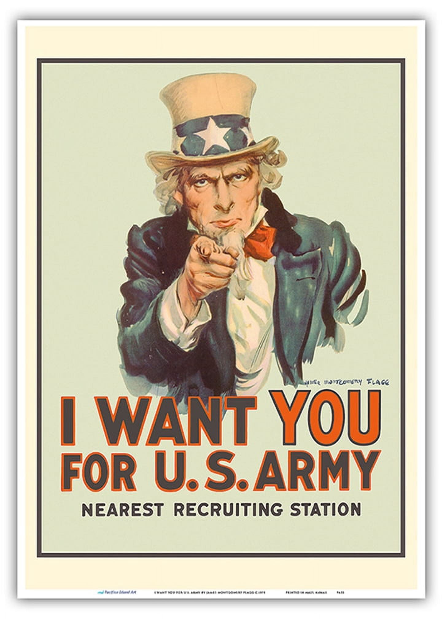 I Want You for U.S. Army - WWI - Uncle Sam - Vintage War Poster by ...