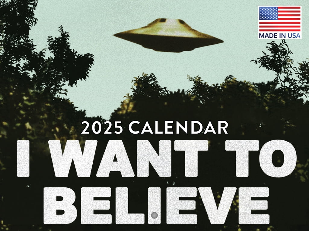 I Want to Believe Calendar 2025 Alien UFO Monthly Wall Calender 12 ...