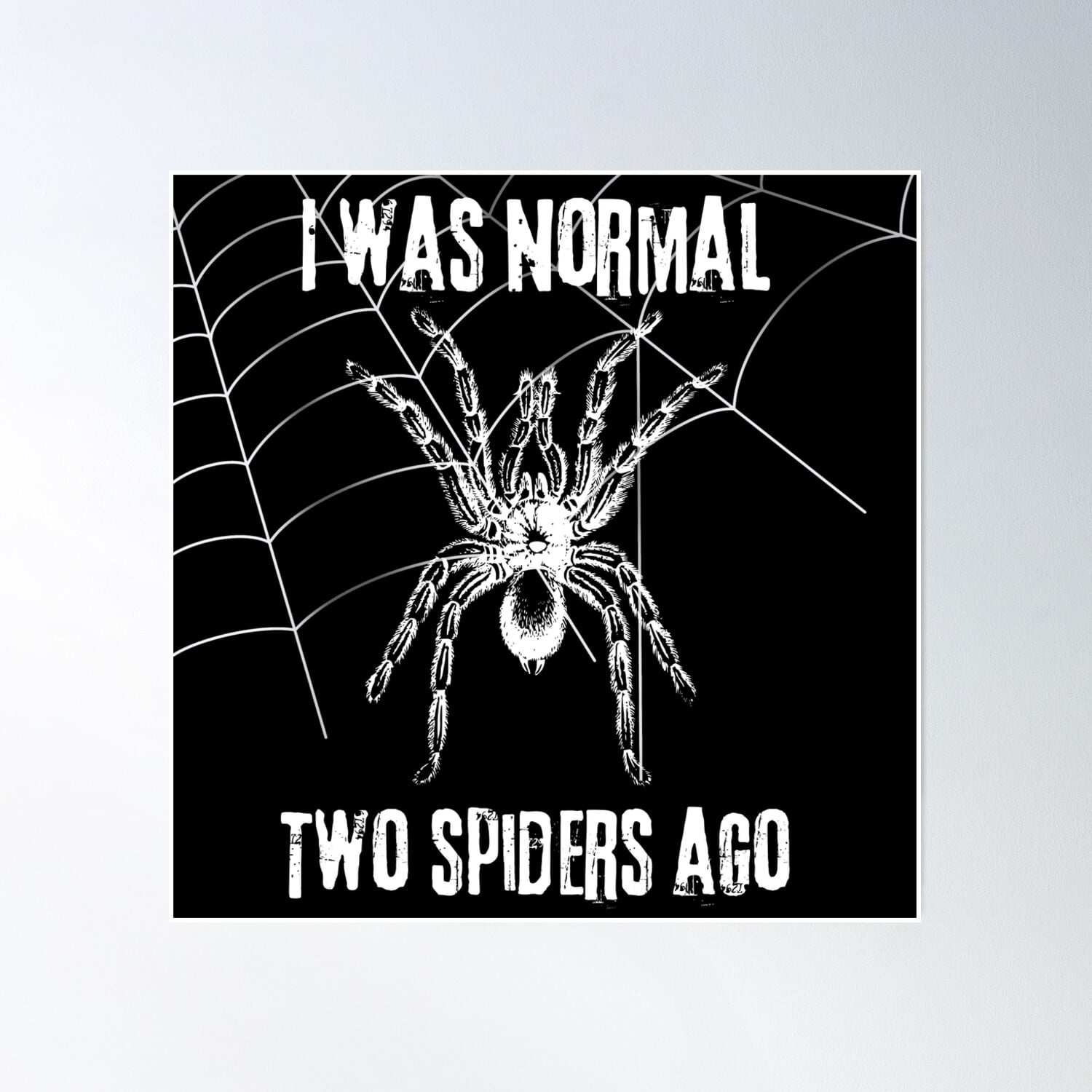 I Was Normal Two Spiders Ago Poster Wall Art, Modern Wall Decor, 16x16 ...