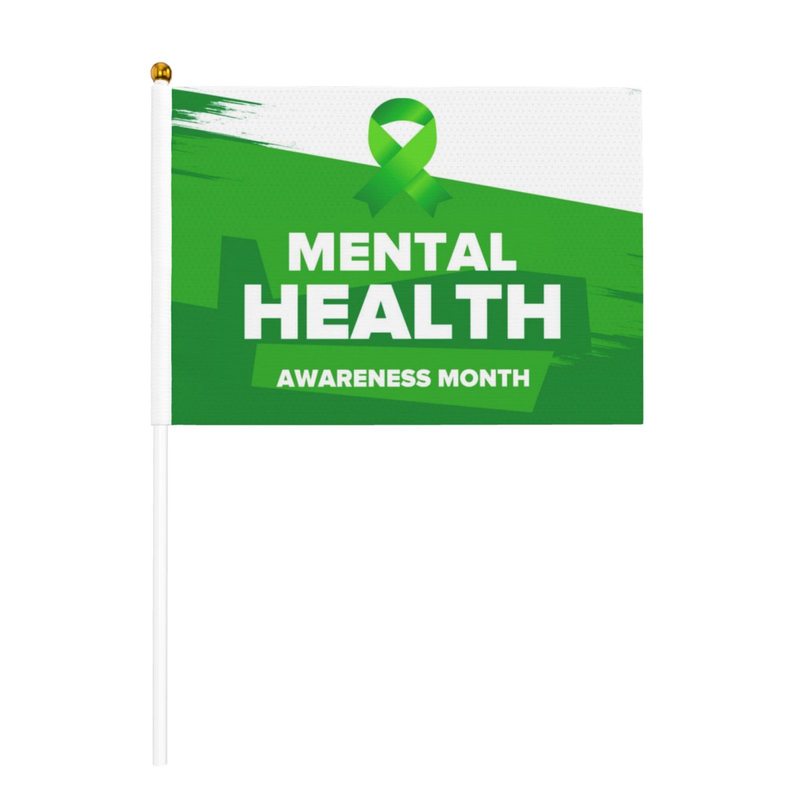 I Wear Green For Mental Health Awareness Month Flag Small Mini Hand ...