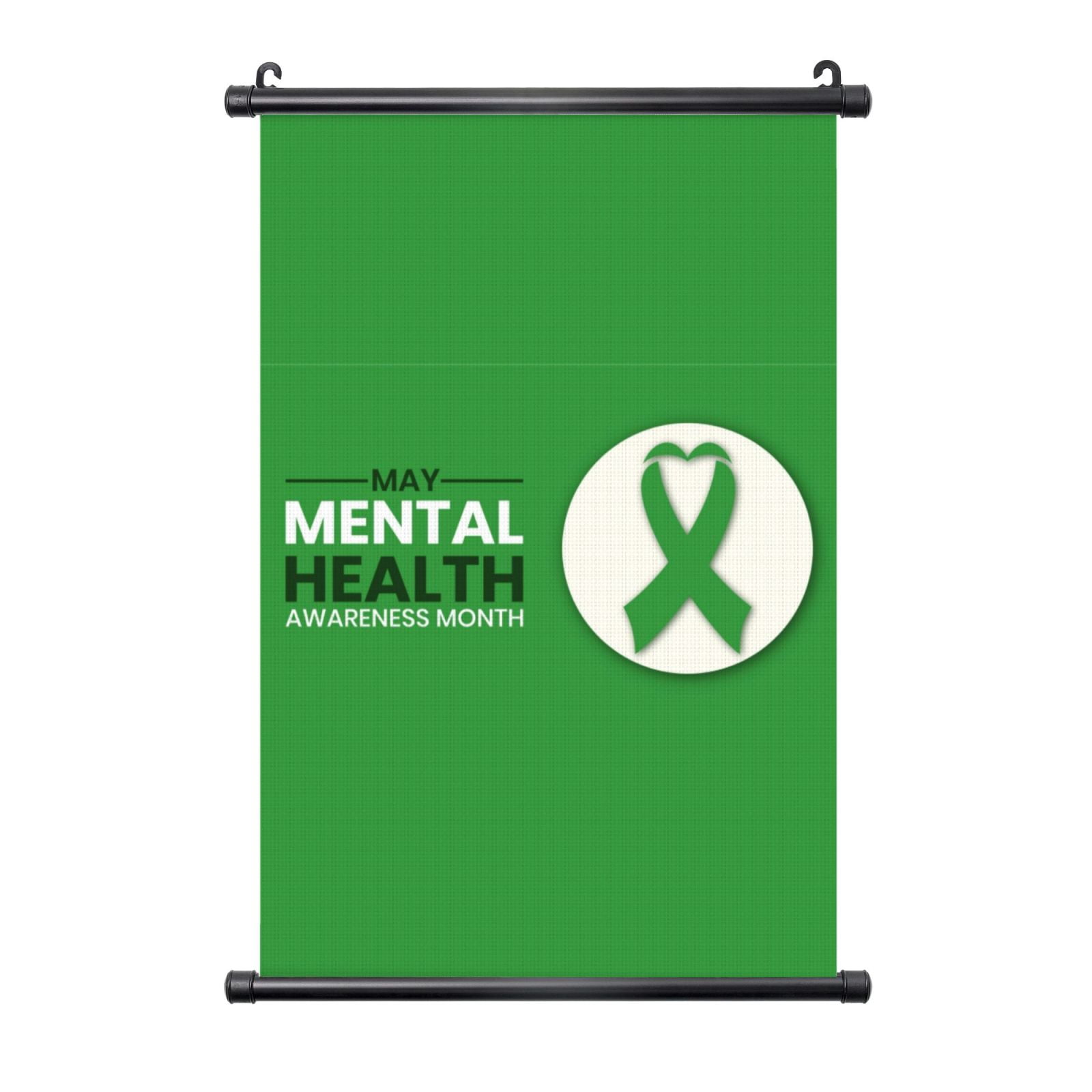 I Wear Green For Mental Health Awareness Month Poster Wall Art Banner ...