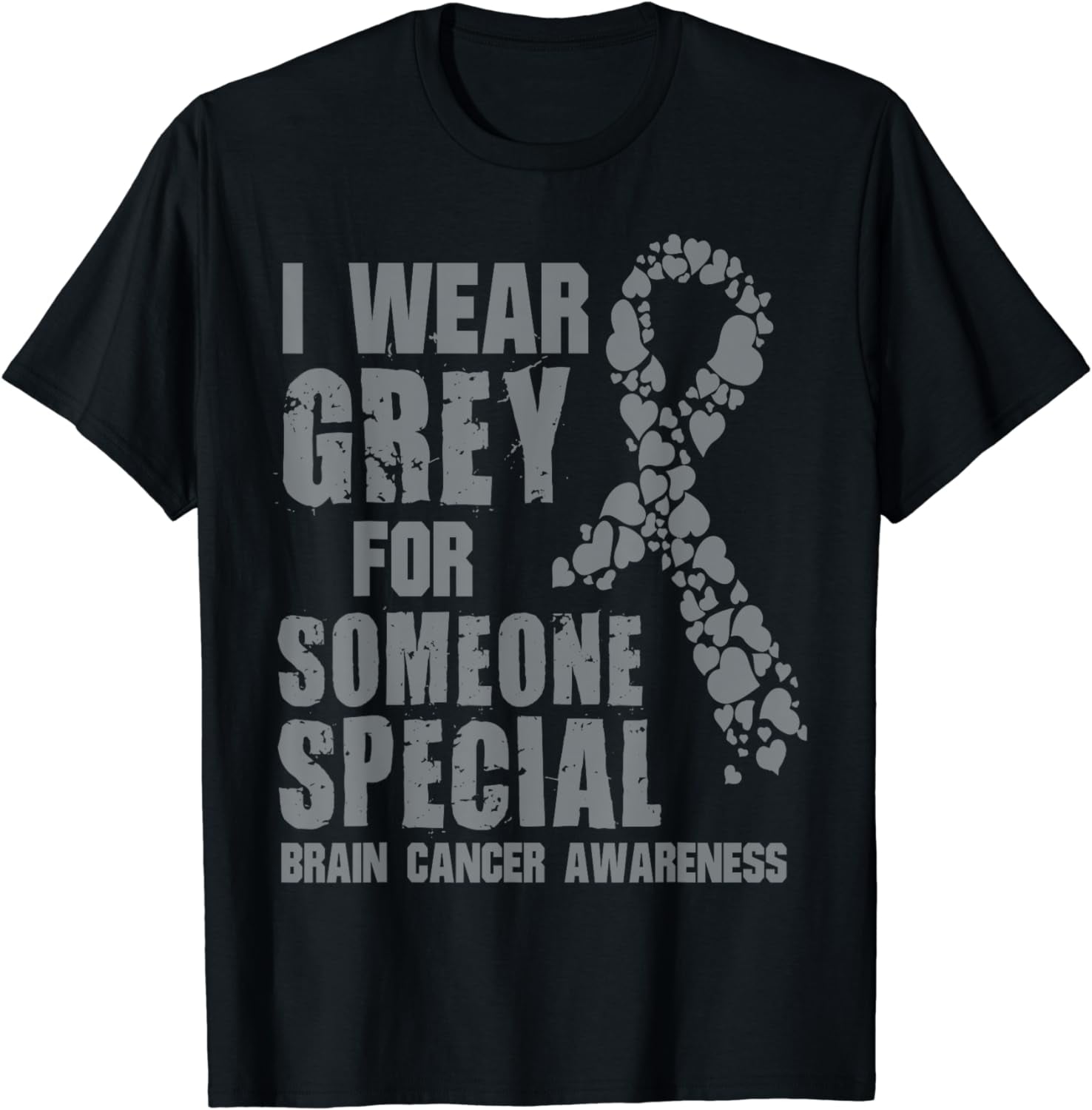 I Wear Grey For Someone Special Brain cancer awareness shirt - Walmart.com