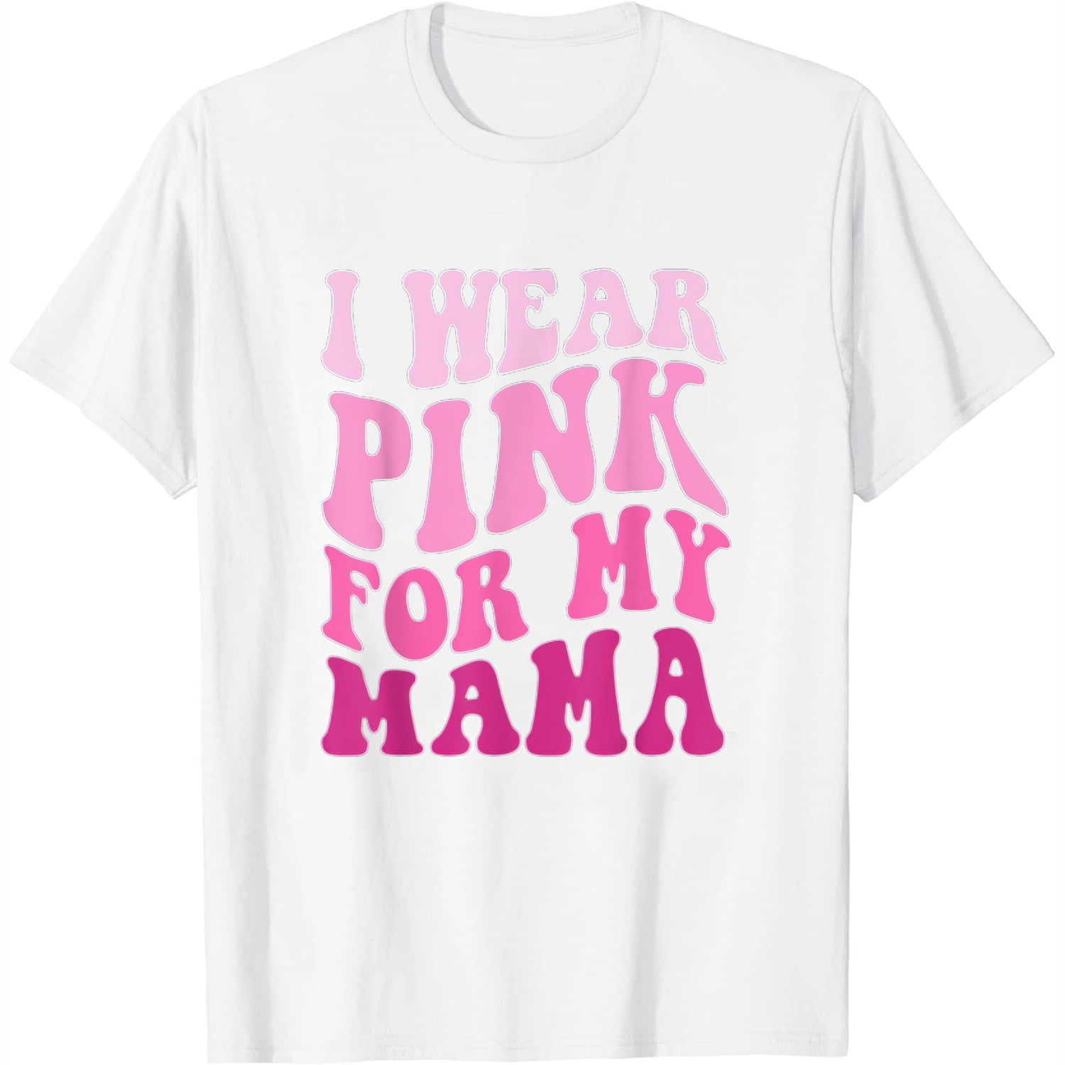 I Wear Pink for my Mama Groovy Breast Cancer Women Kid Youth T-Shirt ...