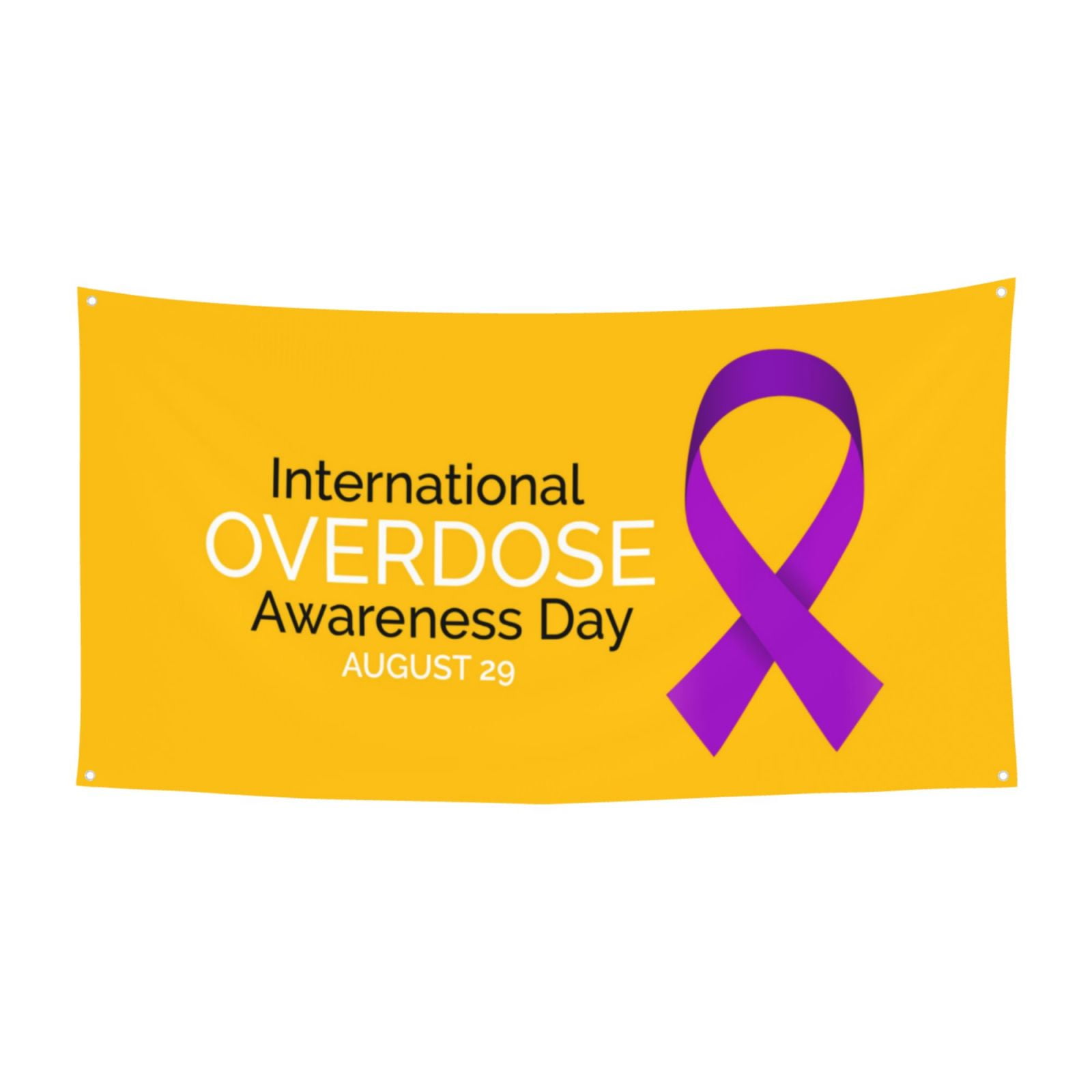 I Wear Purple For Overdose Awareness Banner Backdrop Holiday Sign Wall ...