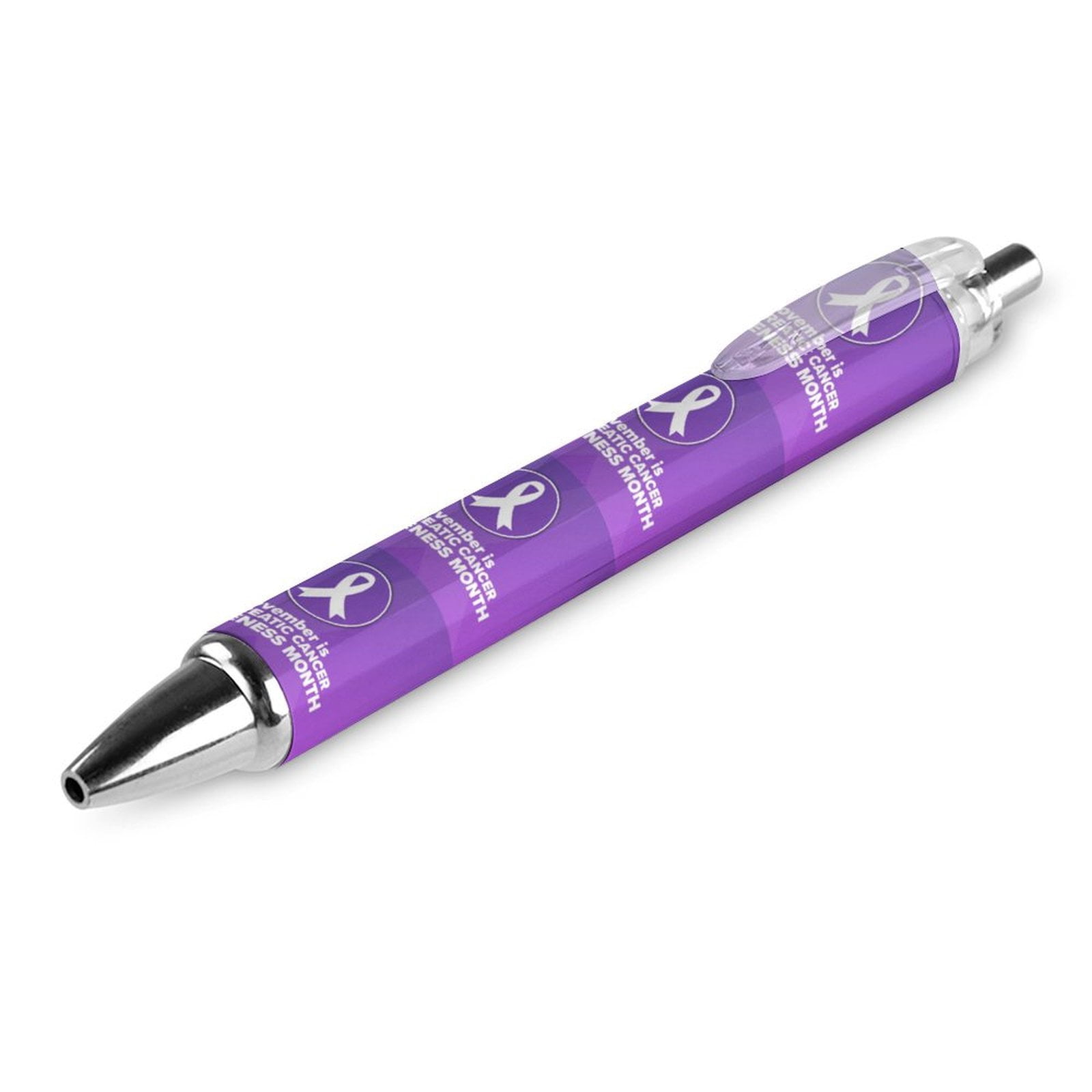I Wear Purple For Pancreatic Cancer Awareness Ballpoint Pen Retractable ...