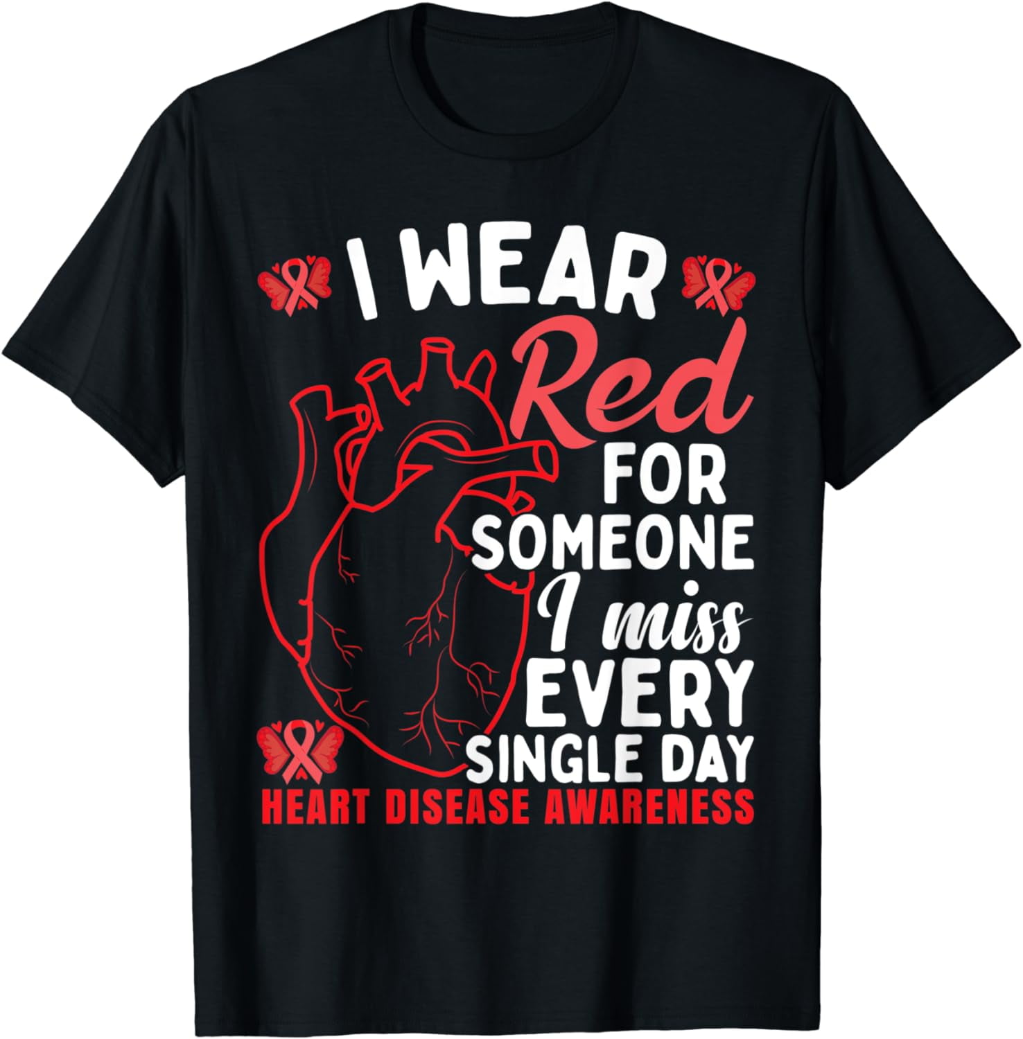 I Wear Red | Congenital Heart Disease Awareness T-Shirt - Walmart.com