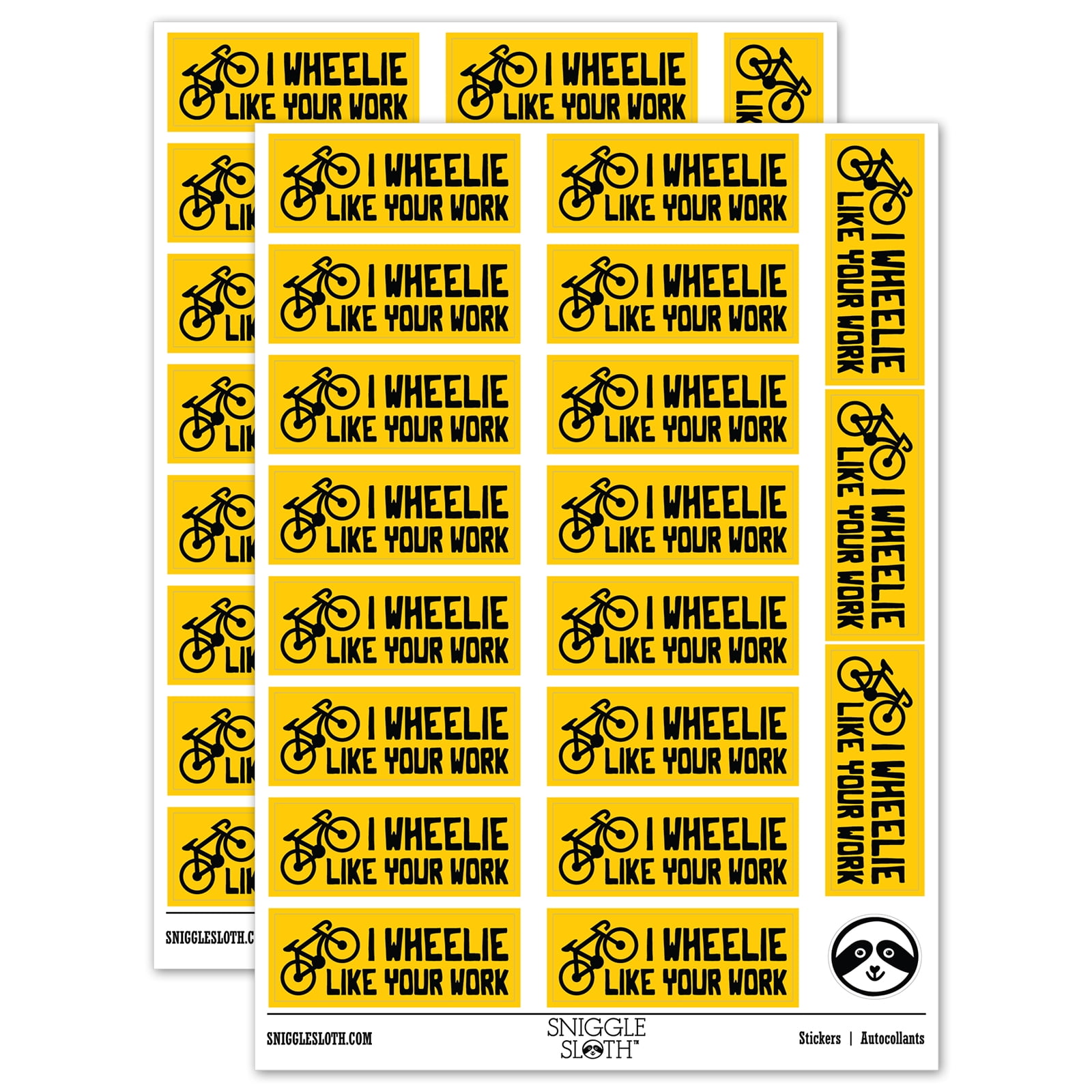 I Wheelie Really Like Your Work Bicycle Teacher Student School Sticker ...