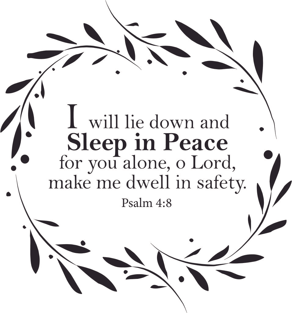 I Will Lie Down And Sleep In Peace Psalm Bible Verse Religious ...