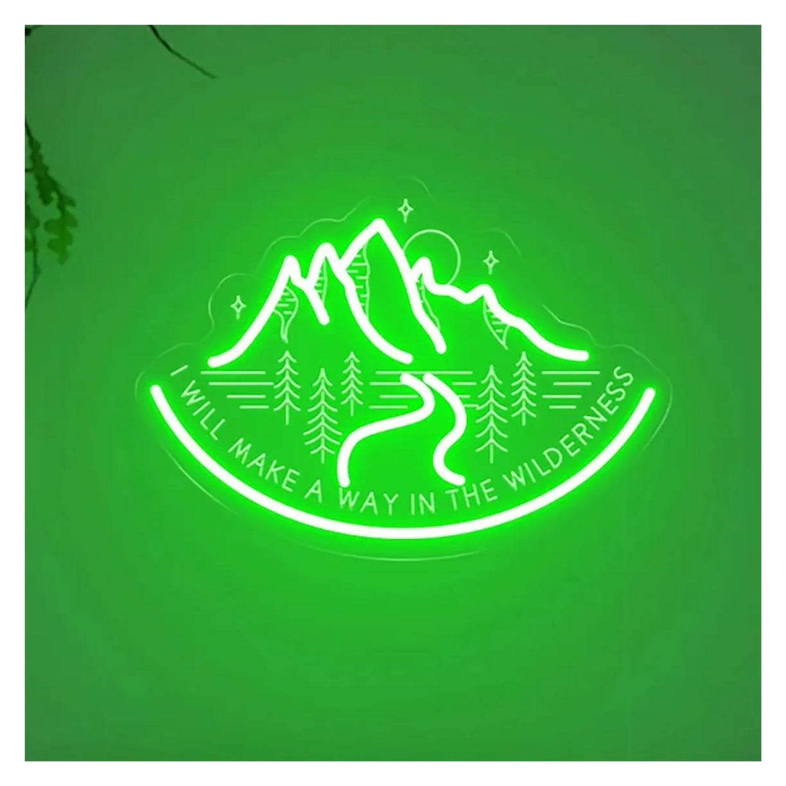 "I Will Make A Way In The Wilderness" Mountain Landscape Neon Signs ...