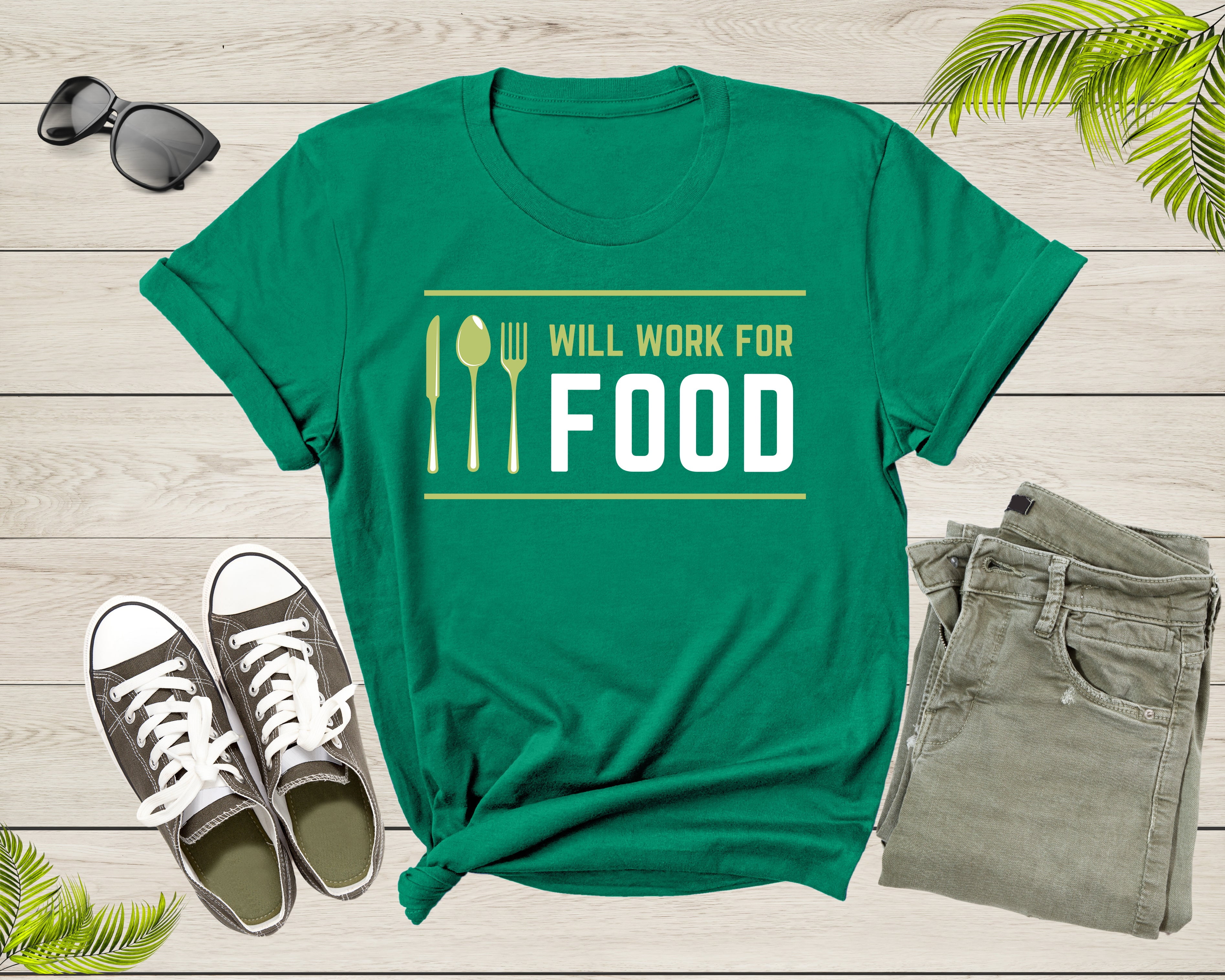 I Will Work for Food Funny Food Lover Sarcastic Hungry T-Shirt Foodie ...
