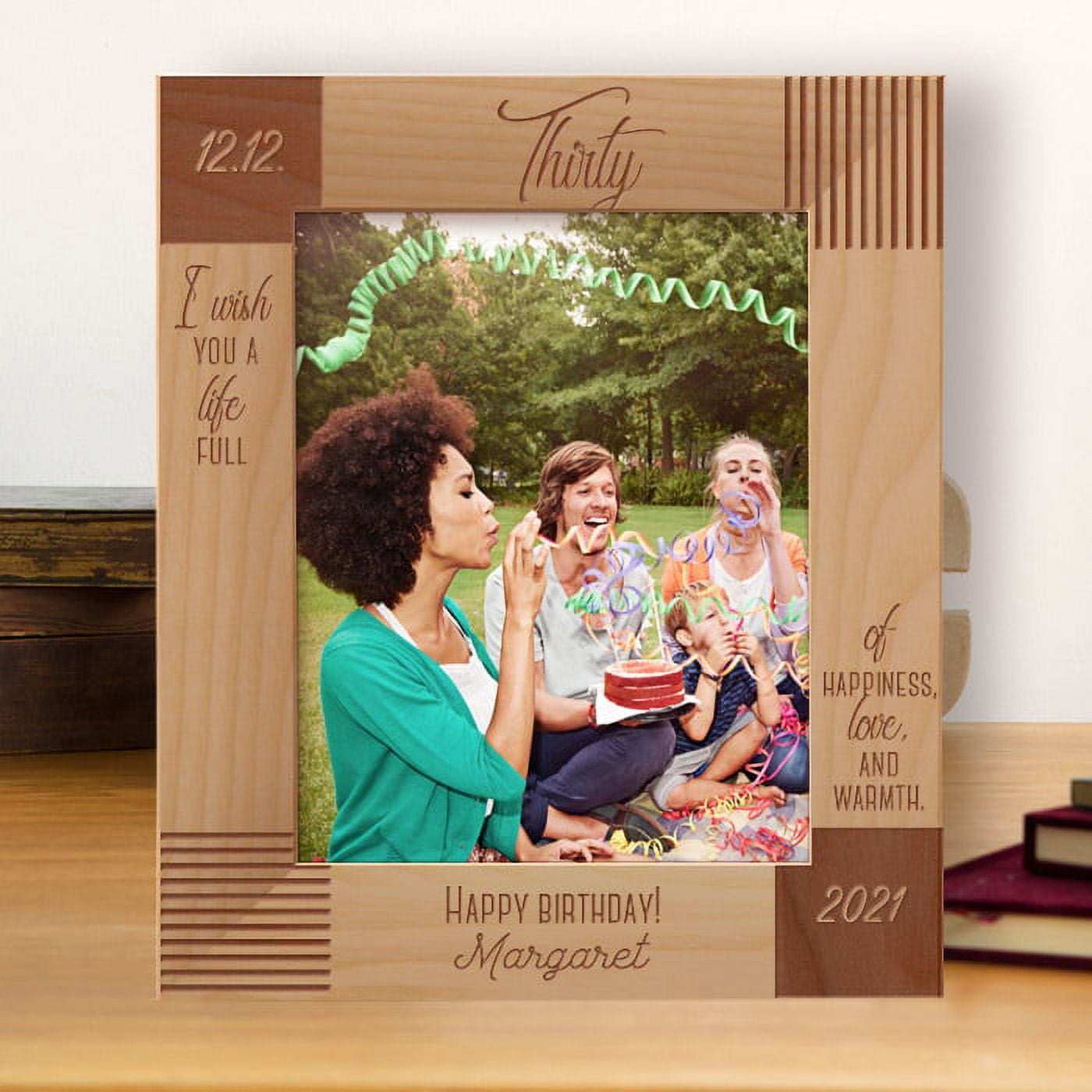 I Wish You A Life Full Of Happiness Love And Warnth Personalized Wooden ...