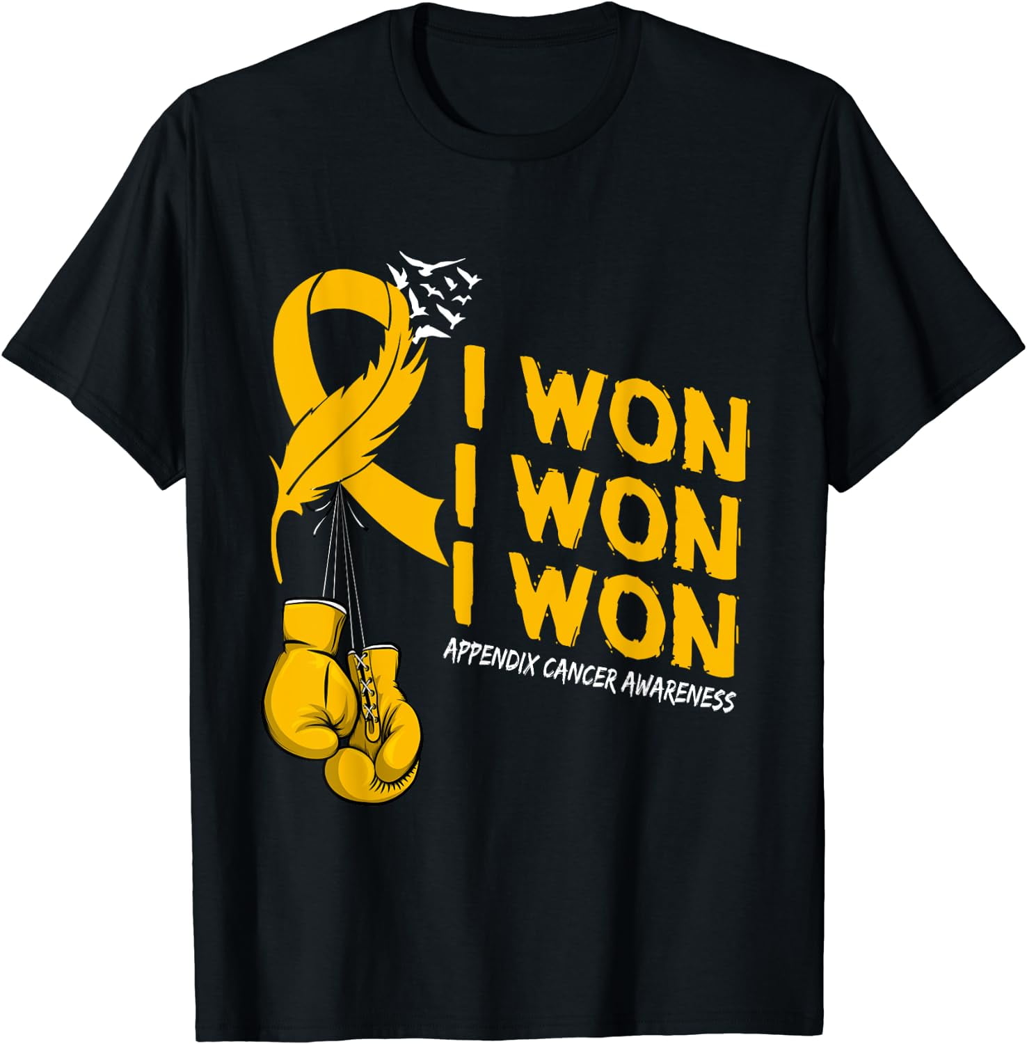 I Won Survivor Ambre Ribbon Appendix Cancer Awareness Month T-Shirt ...