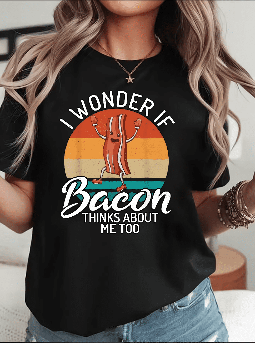 I Wonder If Food Thinks About Me Funny Foodie Humor Quote Graphic ...