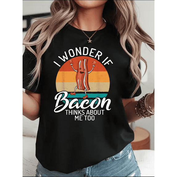 I Wonder If Food Thinks About Me Funny Foodie Humor Quote Graphic ...