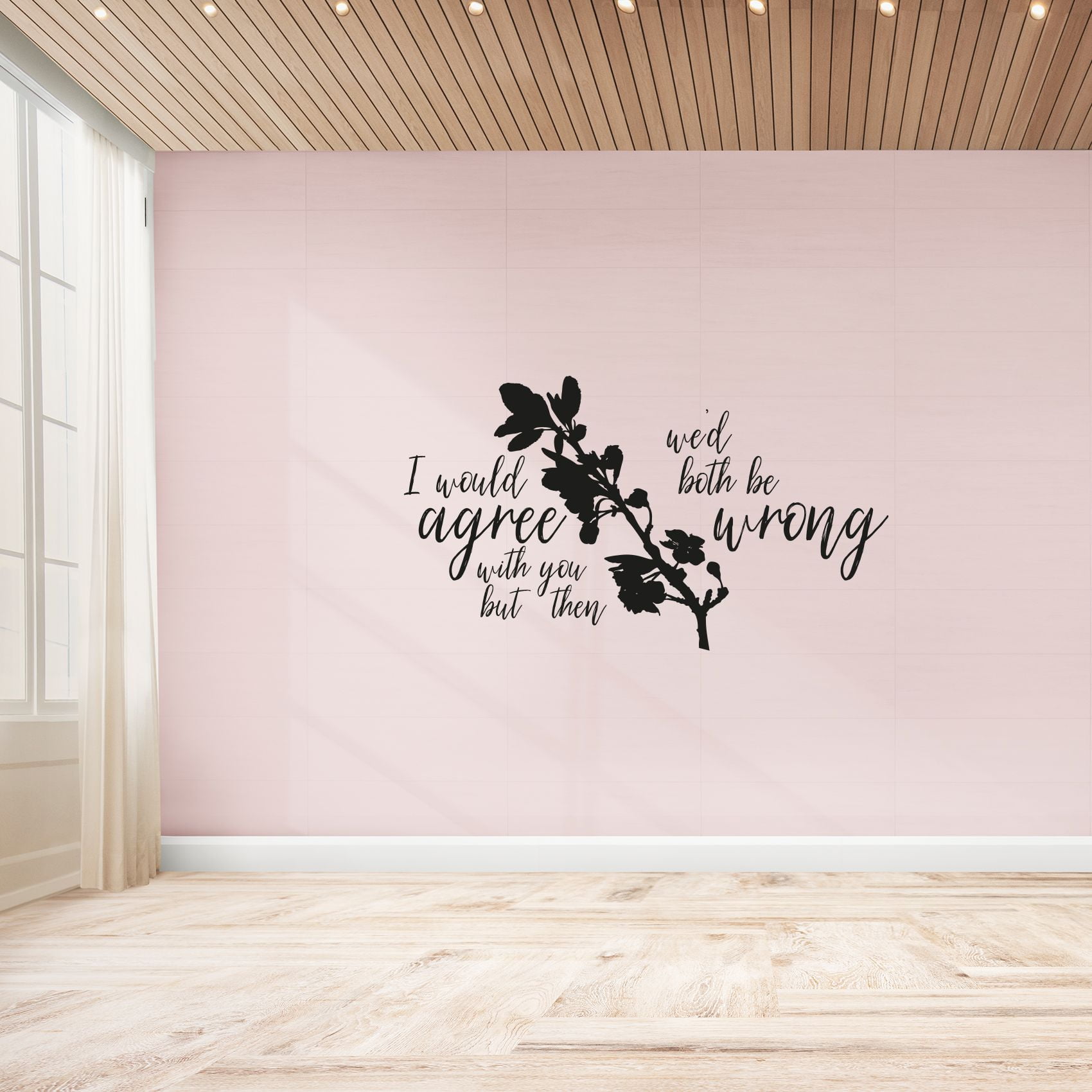 I Would Agree Quote Cherry Blossom Japanese Flower Sakura Wall Sticker ...