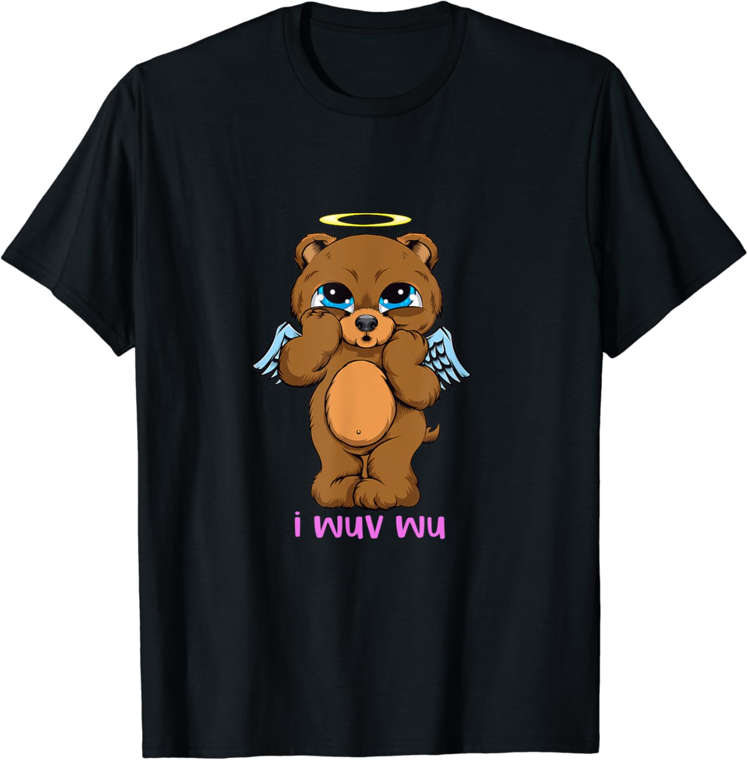 I Wuv Wu Cute Teddy Bear Love Angel Angel Love I Love You T-Shirt ...