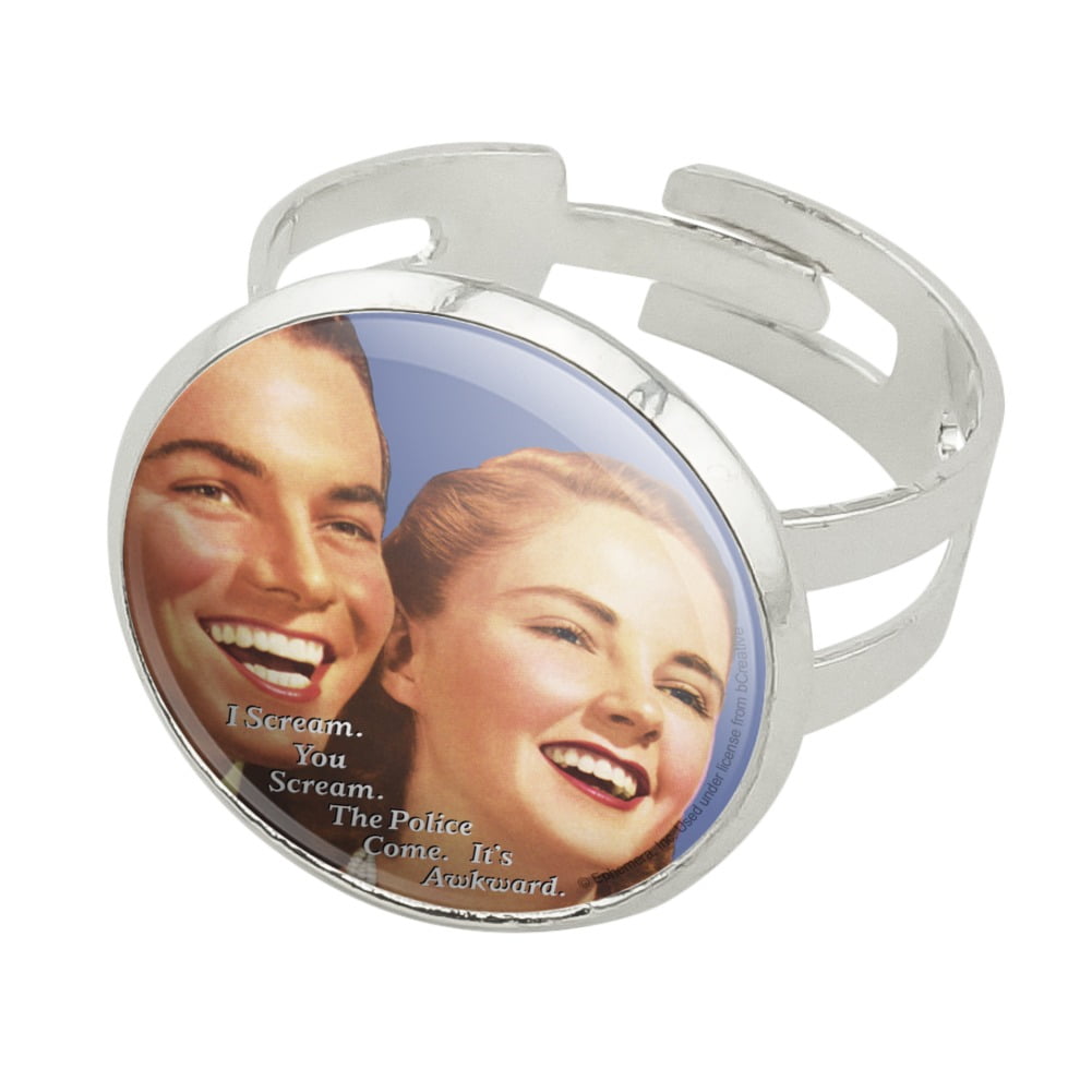 I You Scream Police Come It's Awkward Funny Humor Silver Plated ...