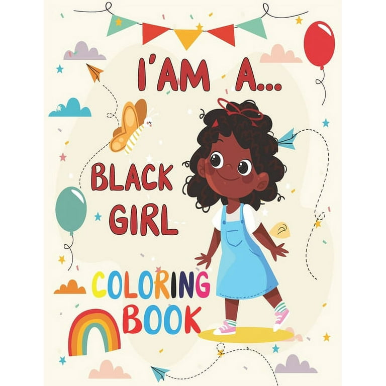 african american girl coloring book