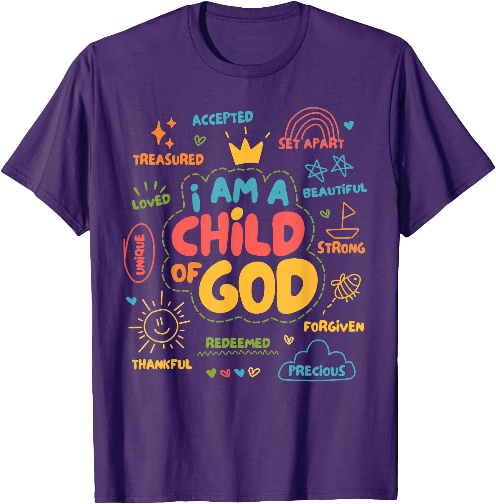 I am a Child of God Christian Retro Jesus Faith Design Gifts Unisex T ...
