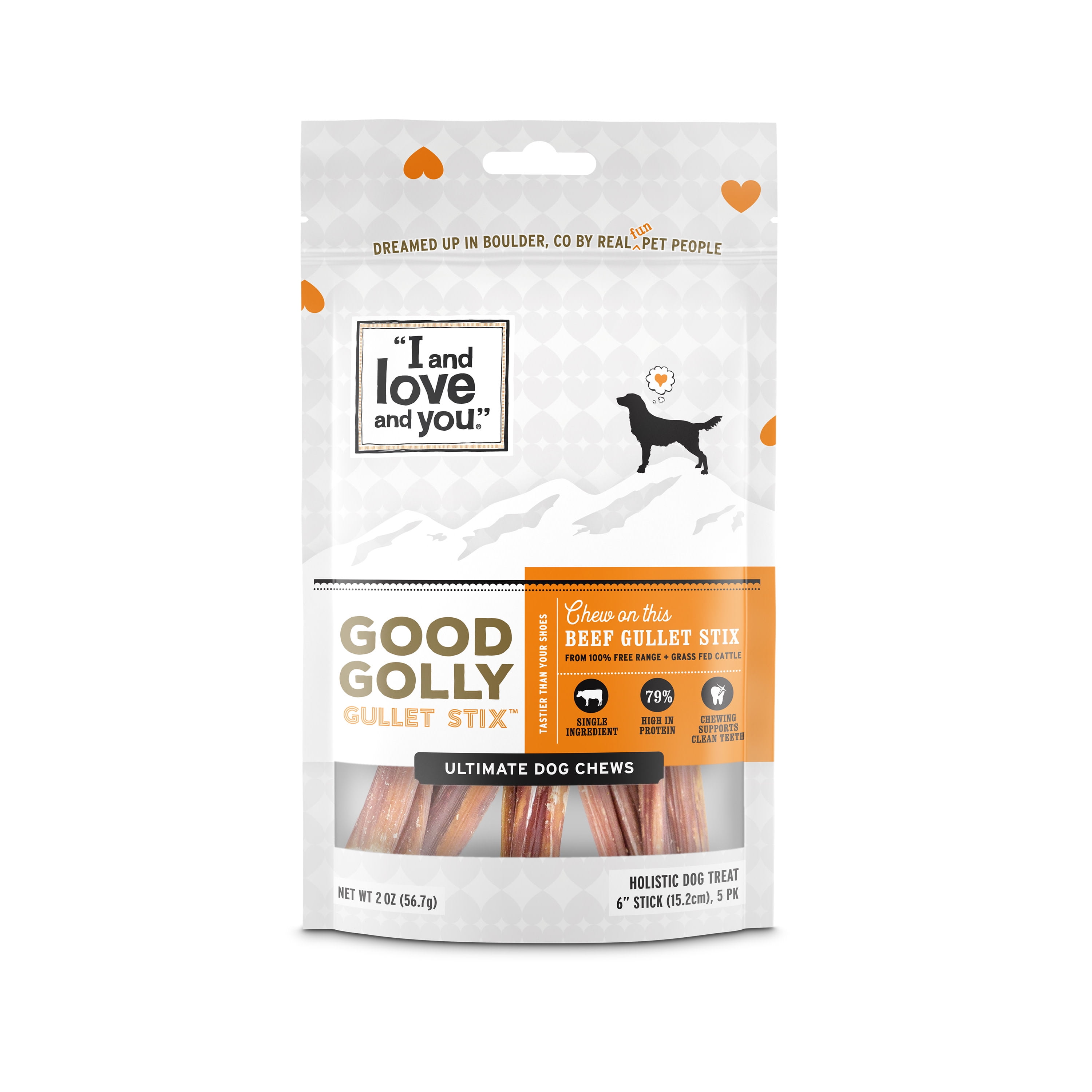 "I and love and you" Good Golly Gullet Dog Chews, 2 Oz, 6 Inch ...