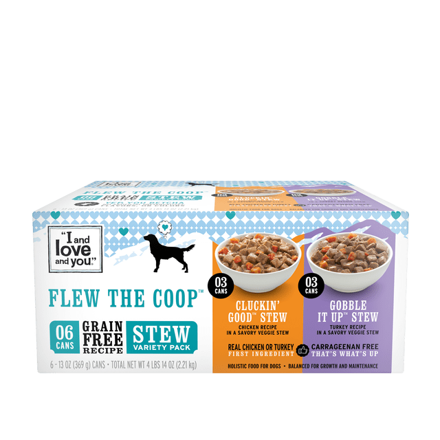 I and love and you" Grain-Free Wet Dog Food Variety Pack, Chicken and ...