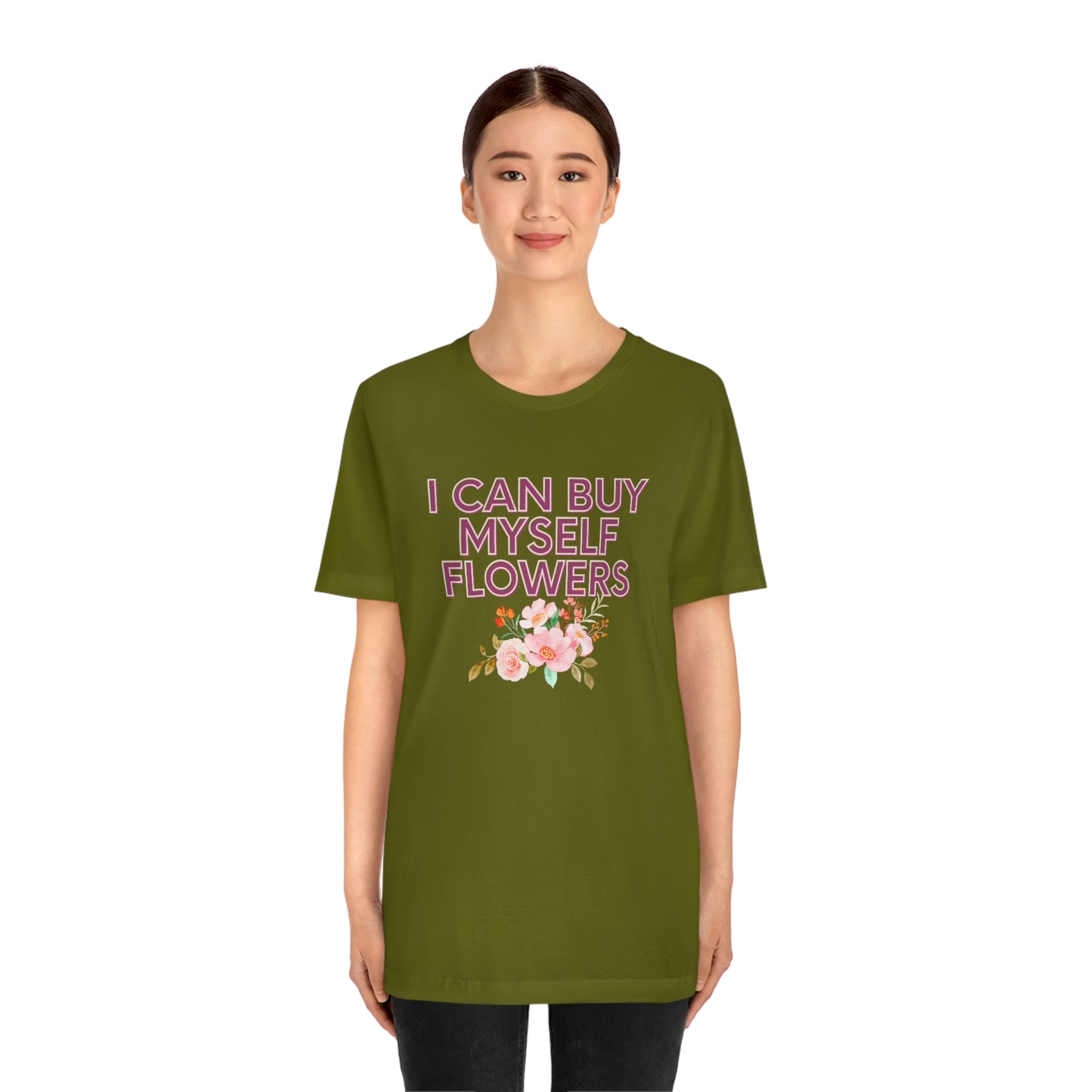 I can buy myself flowers shirt Short Sleeve Tee Miley Cyrus Flowers ...