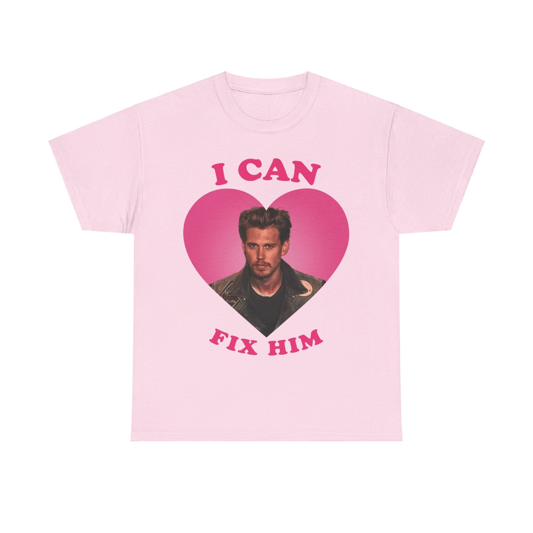 I can fix him Austin Butler as Benny The Bikeriders pink heart shirt ...