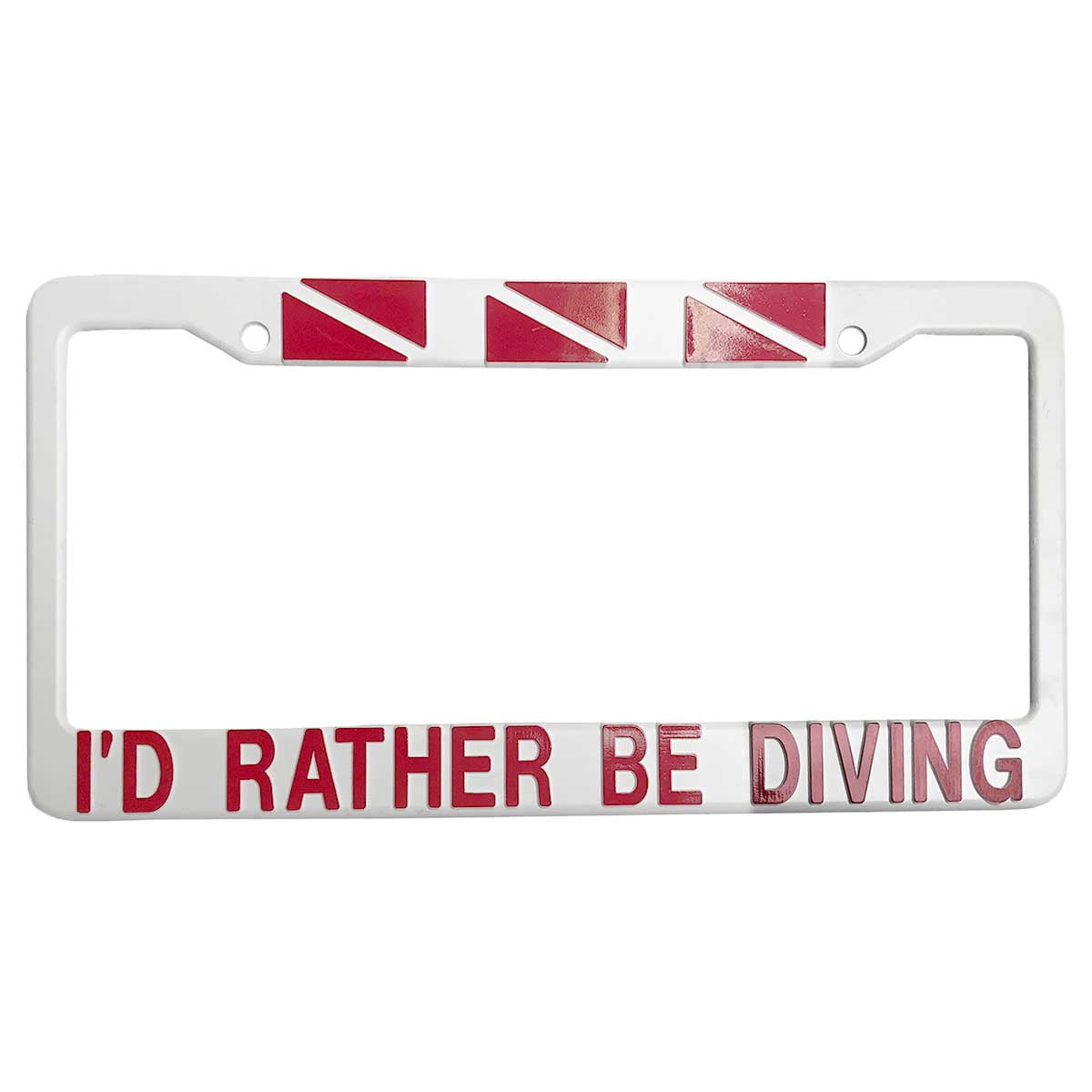 I'd Rather Be Diving Scuba License Plate Frame Dive Flag Diving DA96 ...