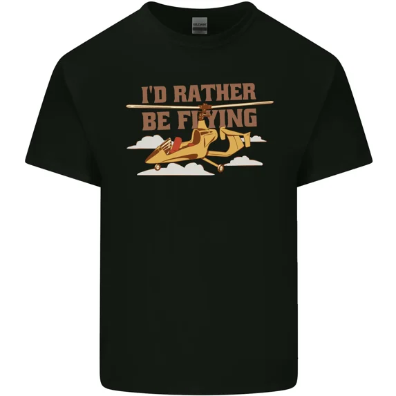 I'd Rather Be Flying a Gyrocopter Funny for a Pilot and Aviation Unisex ...