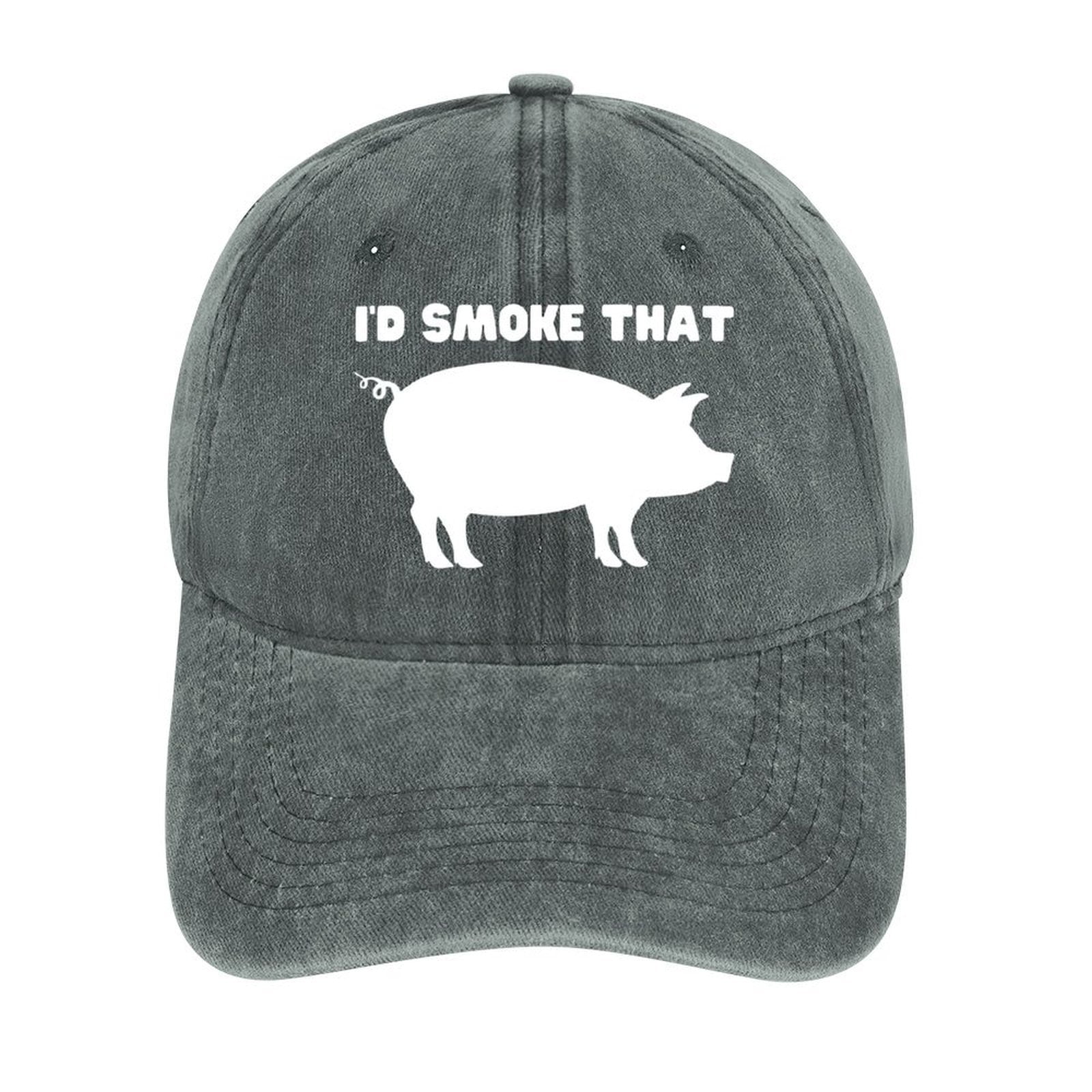 I’d Smoke That Gray Hat Adjustable Funny Fashion Unisex Baseball Cap ...