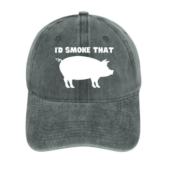 I’d Smoke That Gray Hat Adjustable Funny Fashion Unisex Baseball Cap ...
