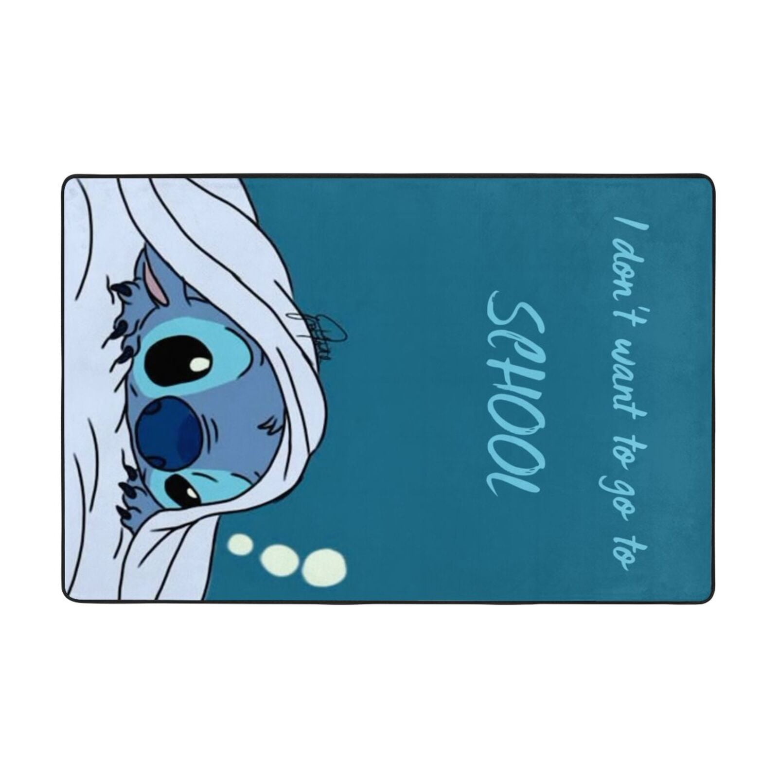 I don’t want to go to school stitch Gamer Rug Room Non-Slip Gaming Rug ...