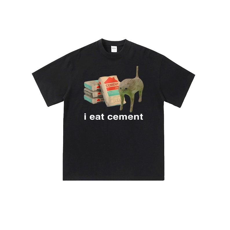 I eat cement shirt, cat meme shirt, funny cat meme tshirt, silly cat ...